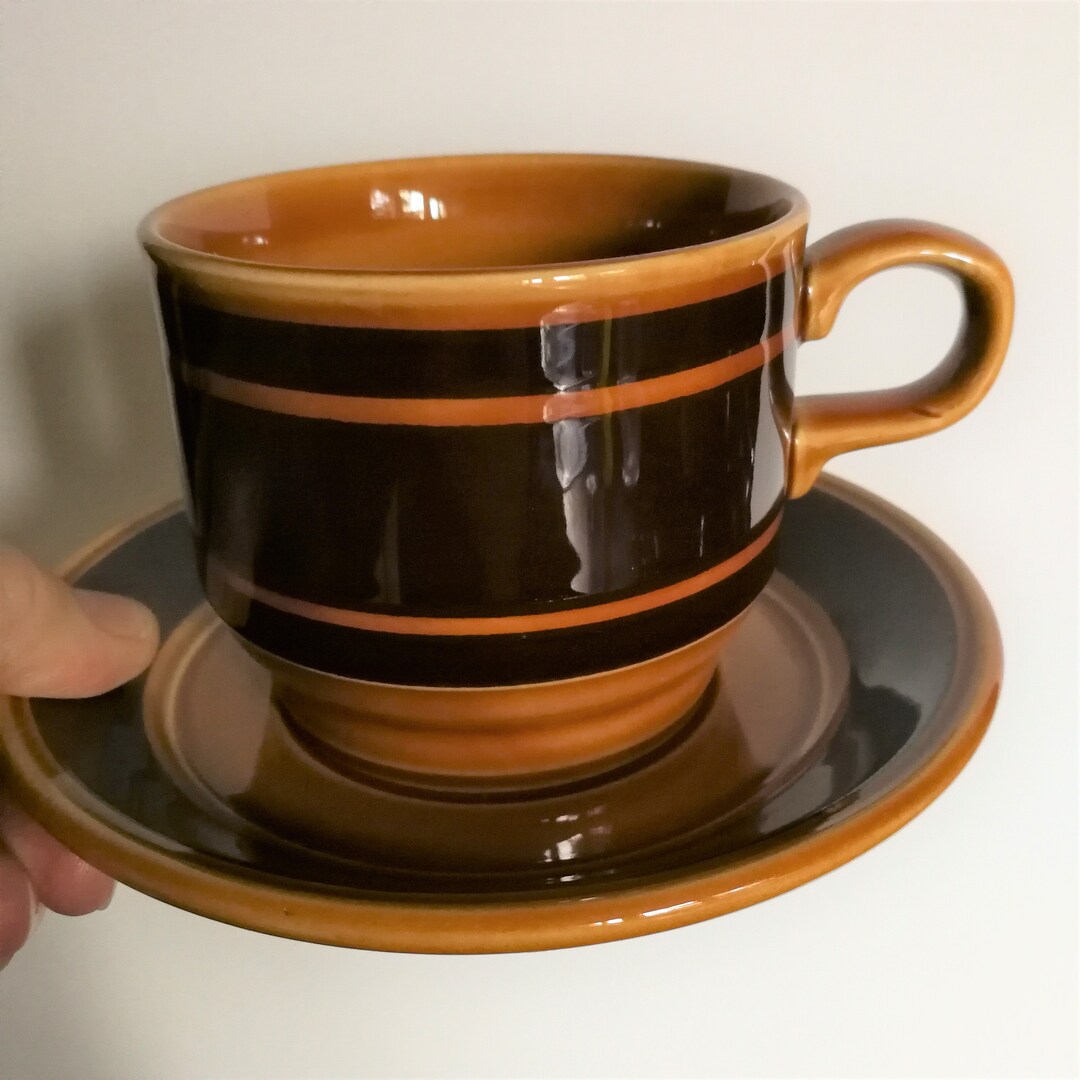 Retro China - 1970s Cup and Saucer Retro Kiln Craft Staffordshire ...