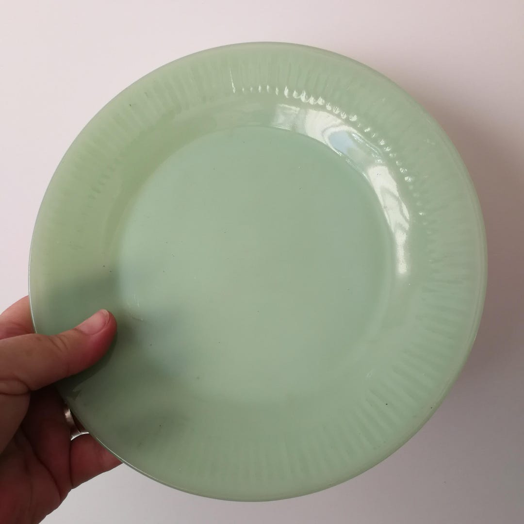 Vintage Fire King Jadeite Salad Plate: Jane Ray Green Milk Glass - Etsy