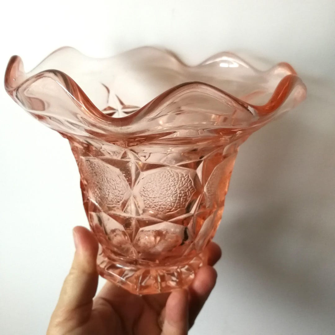 Small Size Sowerby Vintage Art Deco Rose Pink Depression Vintage Glass ...