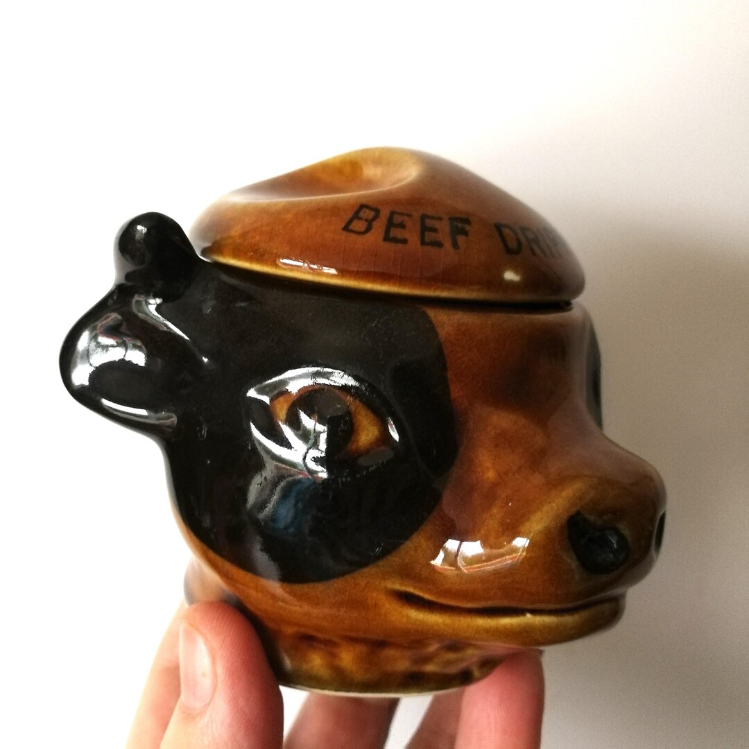 Vintage Szeiler Pottery Storage Jar Beef Meat Dripping in the Shape of ...