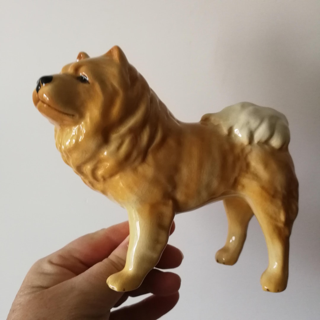 Vintage Sylvac Figurine of a Chow Dog- Model 3175 -standing Golden Chow ...