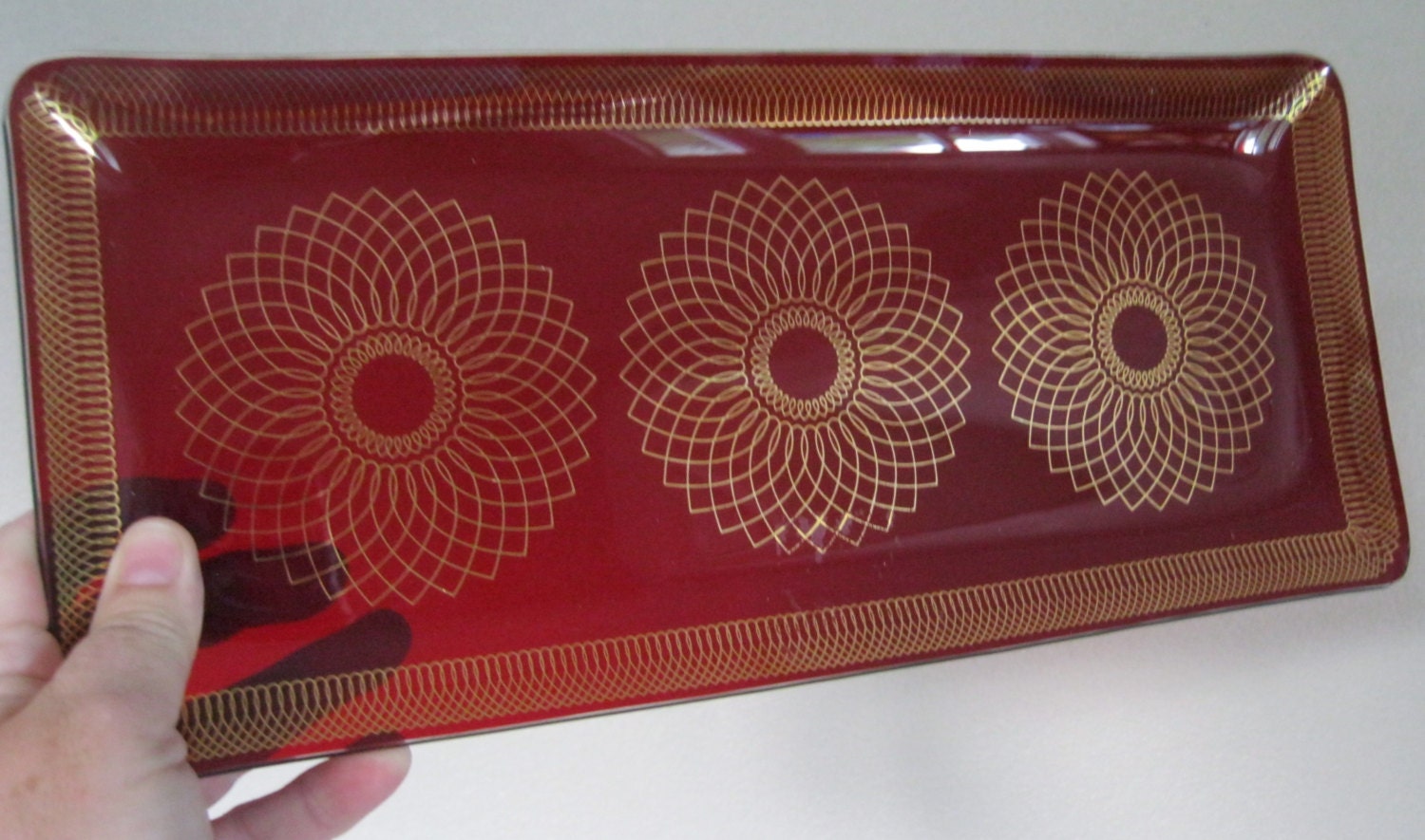 Gorgeous Stunning Fiesta Ruby Red CHANCE BROTHERS Glass Gold - Etsy UK