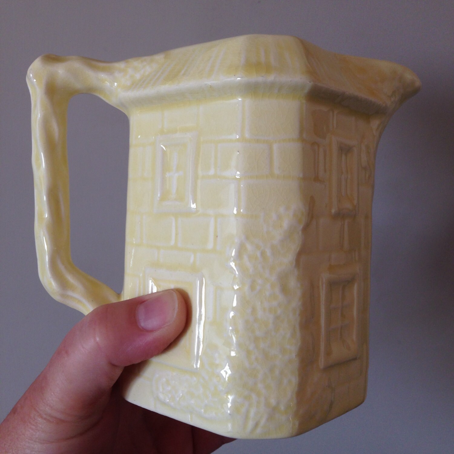 Vintage China PALE LEMON YELLOW Ceramic Jug Perfect in the - Etsy UK