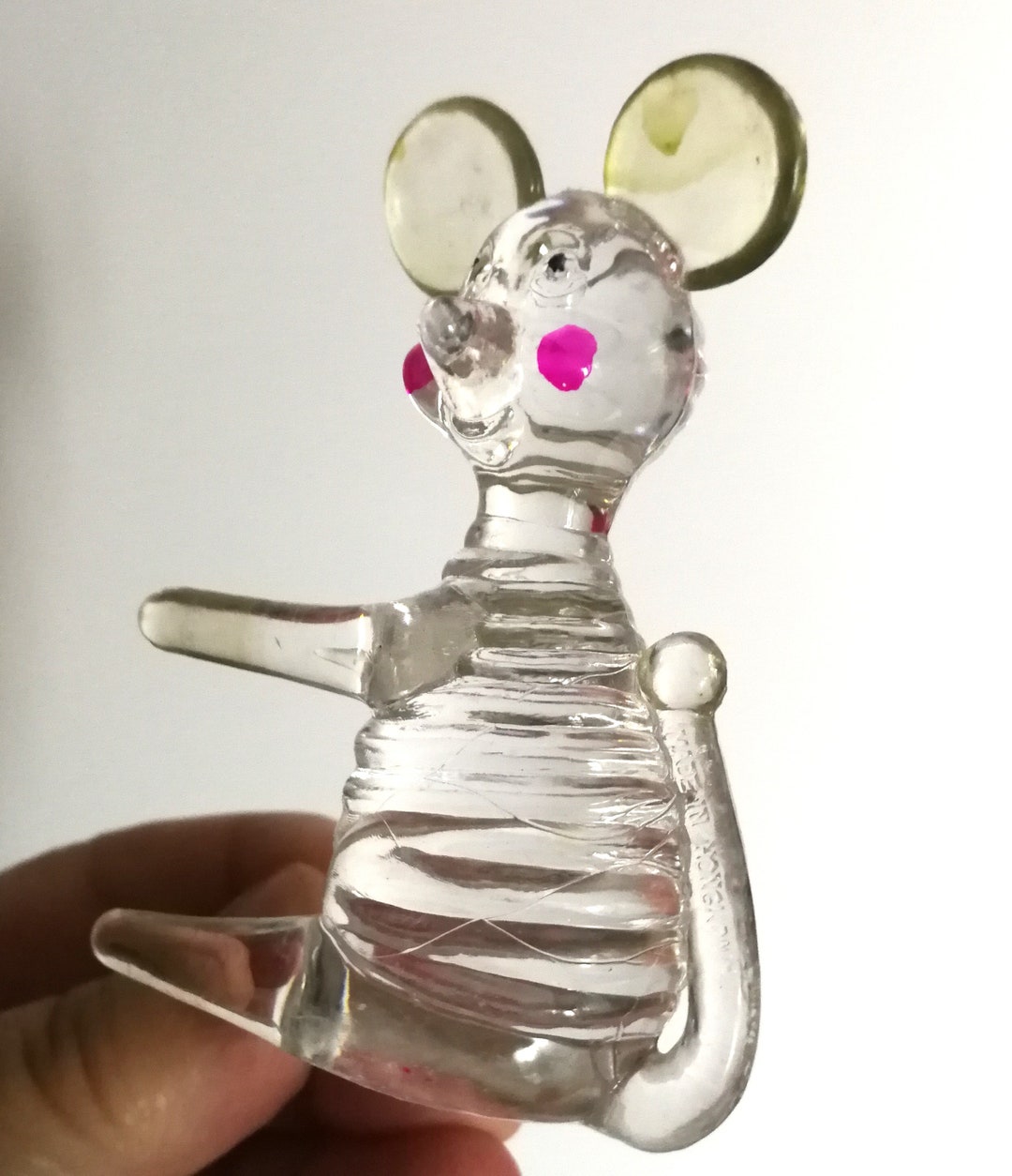 Vintage Penny Toy Hard Lucite Plastic Mouse Figurine Made in Hong Kong ...