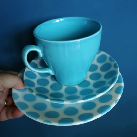 Retro China Tams Pottery Turquoise Blue Colour Vintage Retro - Etsy