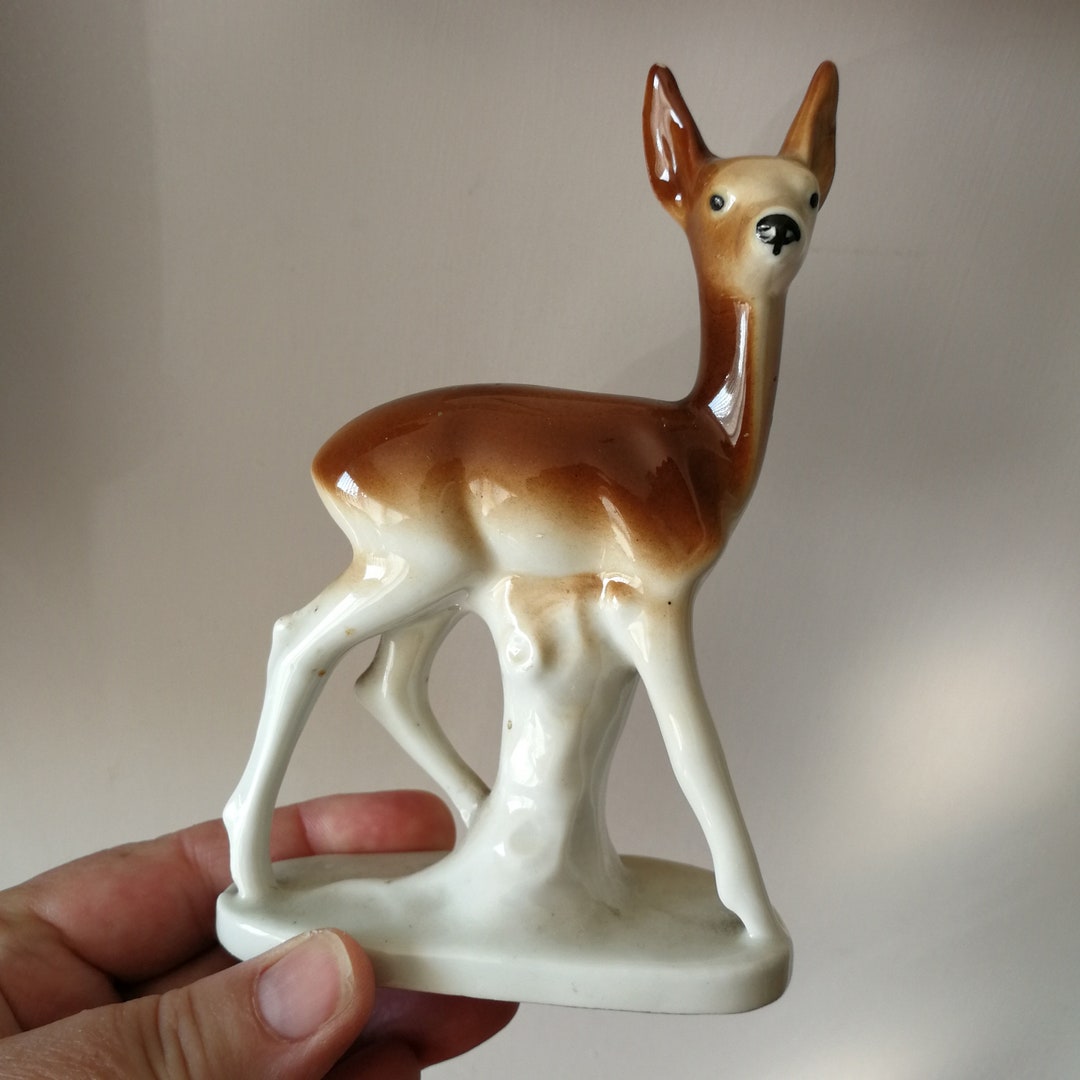 Vintage Retro Pottery Mid Century Deer Ceramic Figurine - Etsy