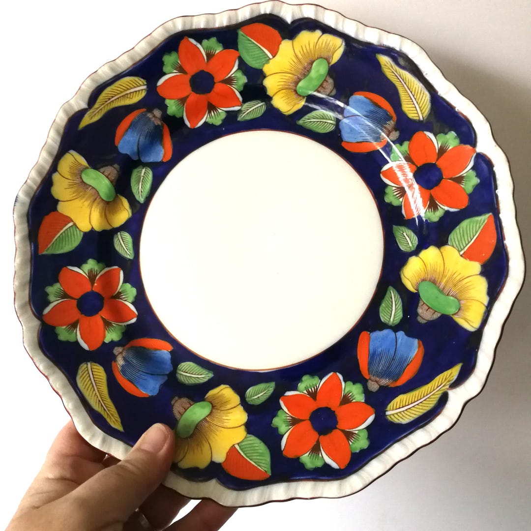 Vintage Mason's Ironstone Plate, Hand Painted Floral Design - Etsy