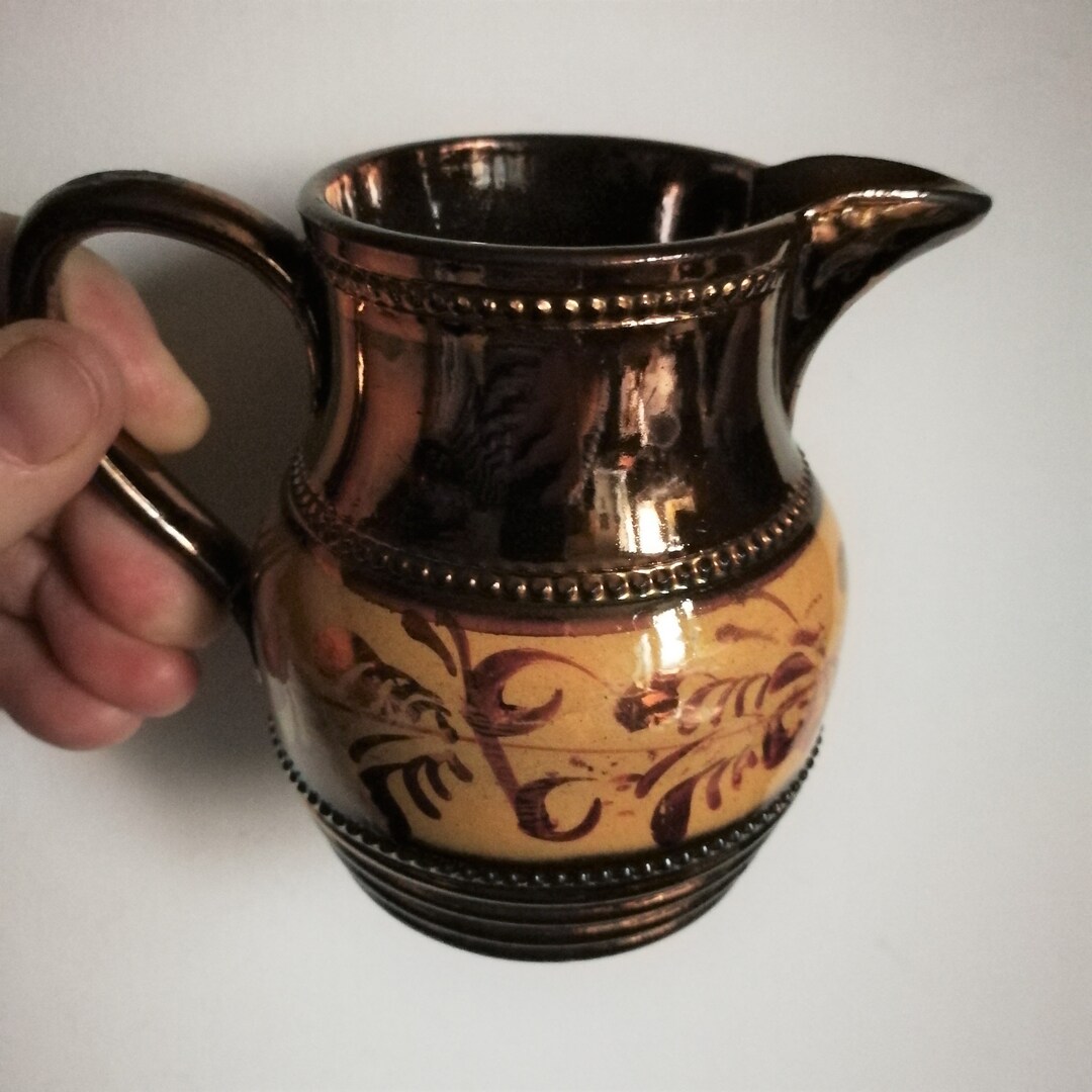 Antique Vintage Copper Lustre Pottery Jug Creamer - Etsy