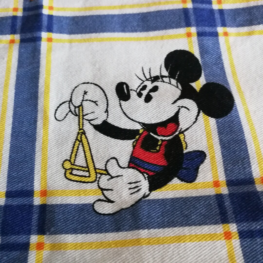 Large Cotton Disney Mickey and Minnie Mouse and Vegetable Vintage ...