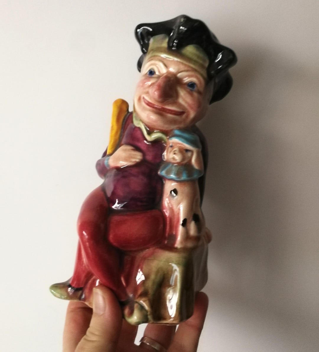 Vintage Punch Toby Jug - Seated Full Body, Punch & Judy Ware - Etsy