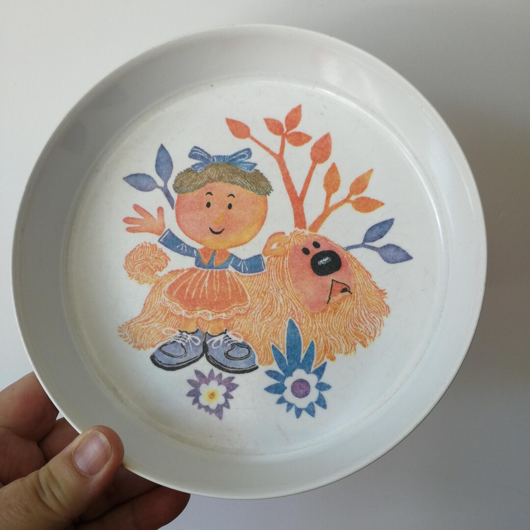 THE MAGIC ROUNDABOUT Plate Rare Vintage 1960's Gaydon Melamine Florence ...