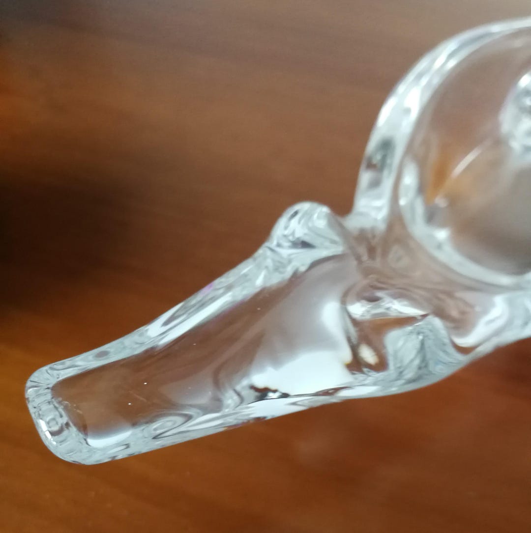 Vintage Sasaki Art Glass Clear Alligator Crocodile Trinket MCM ...