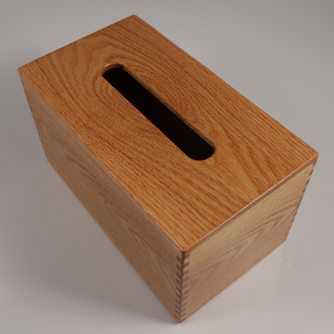Solid Texas Flatsawn Oak - Handmade Tissue Box Cover Holder - Rectangle ...