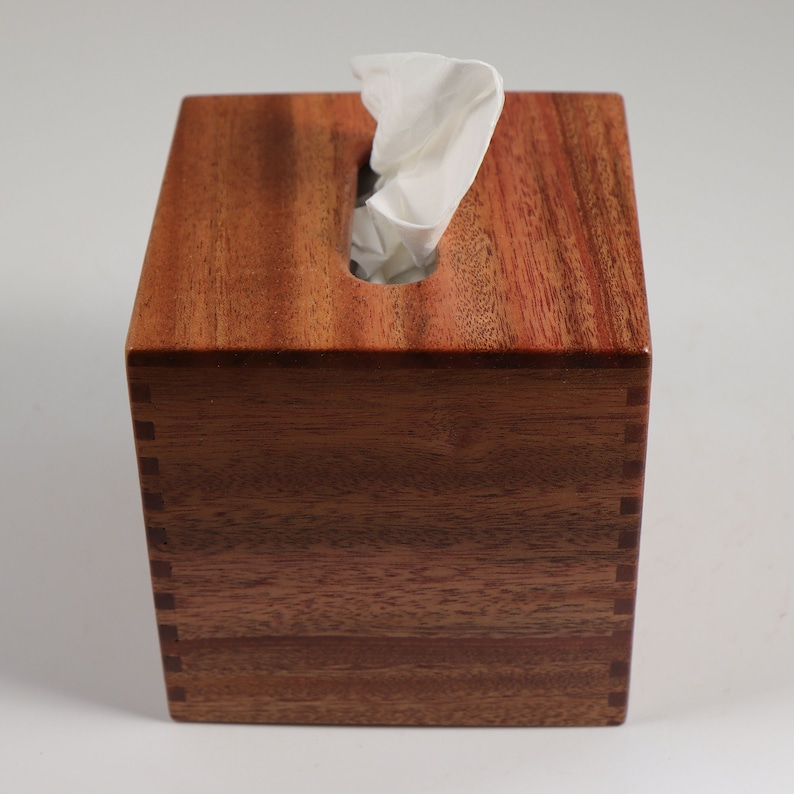 Solid African Mahogany Handmade Tissue Box Cover Small | Etsy