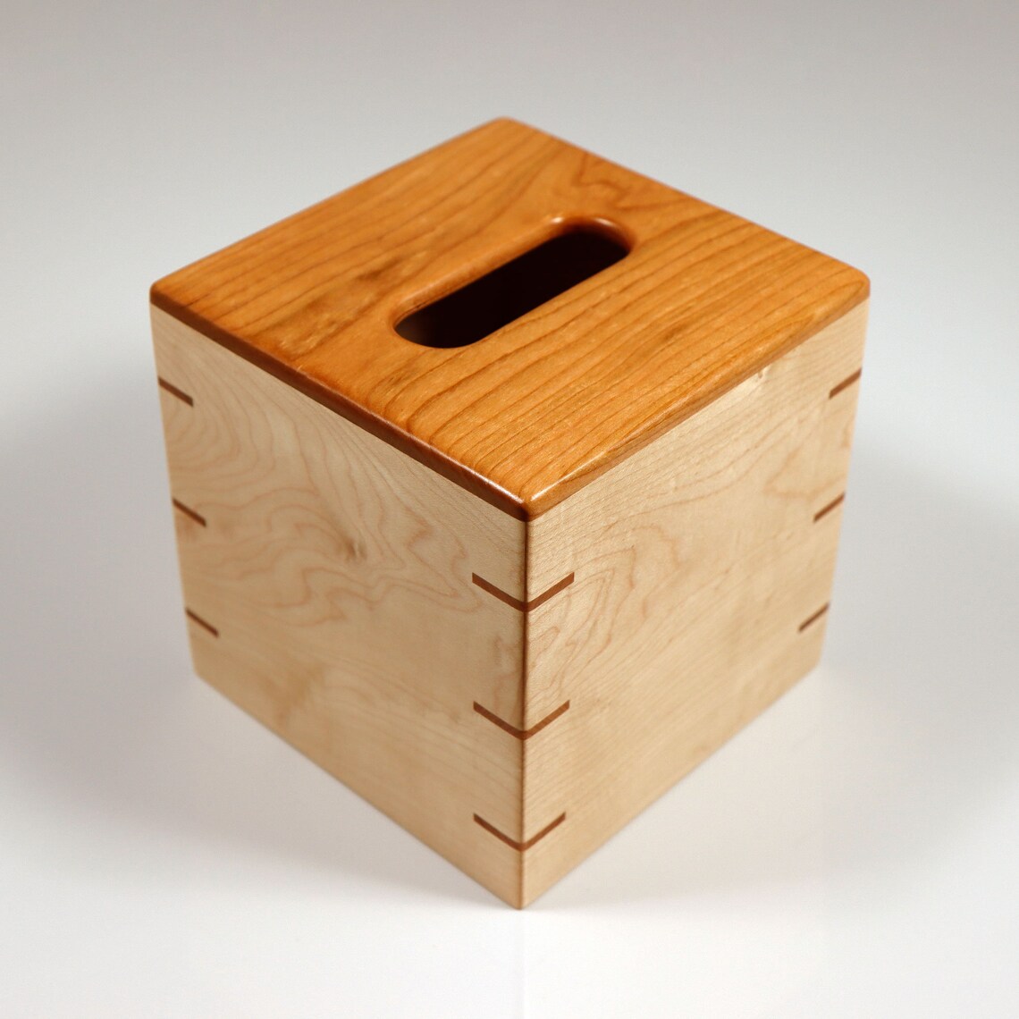 Solid Cherry Top Solid Tiger Maple Sides Cherry Splines | Etsy