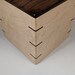 Solid Texas Black Walnut With Tiger Maple Sides / Walnut Splines Handmade Tissue Box Cover ...
