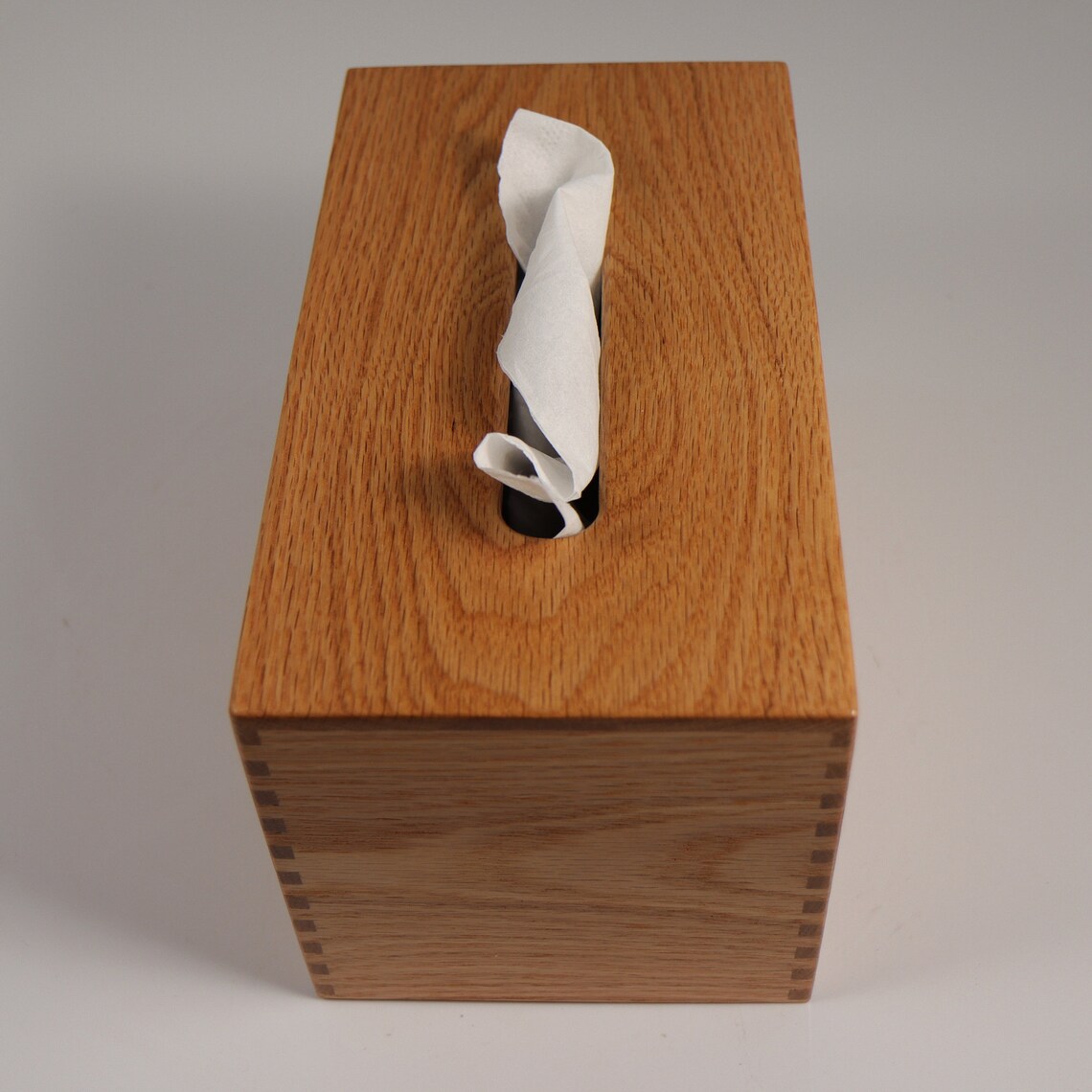 Solid Texas Flatsawn Oak - Handmade Tissue Box Cover Holder - Rectangle ...