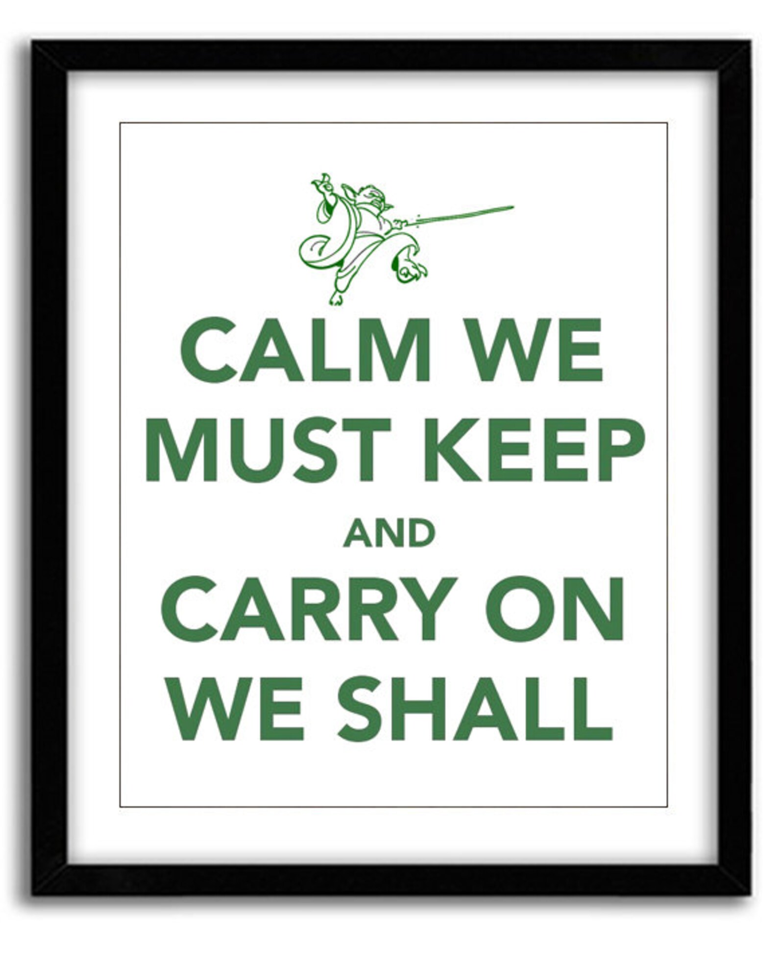 Star Wars keep Calm Print Yoda calm We - Etsy