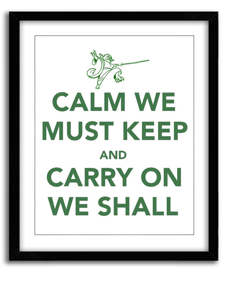 Star Wars keep Calm Print Yoda calm We - Etsy