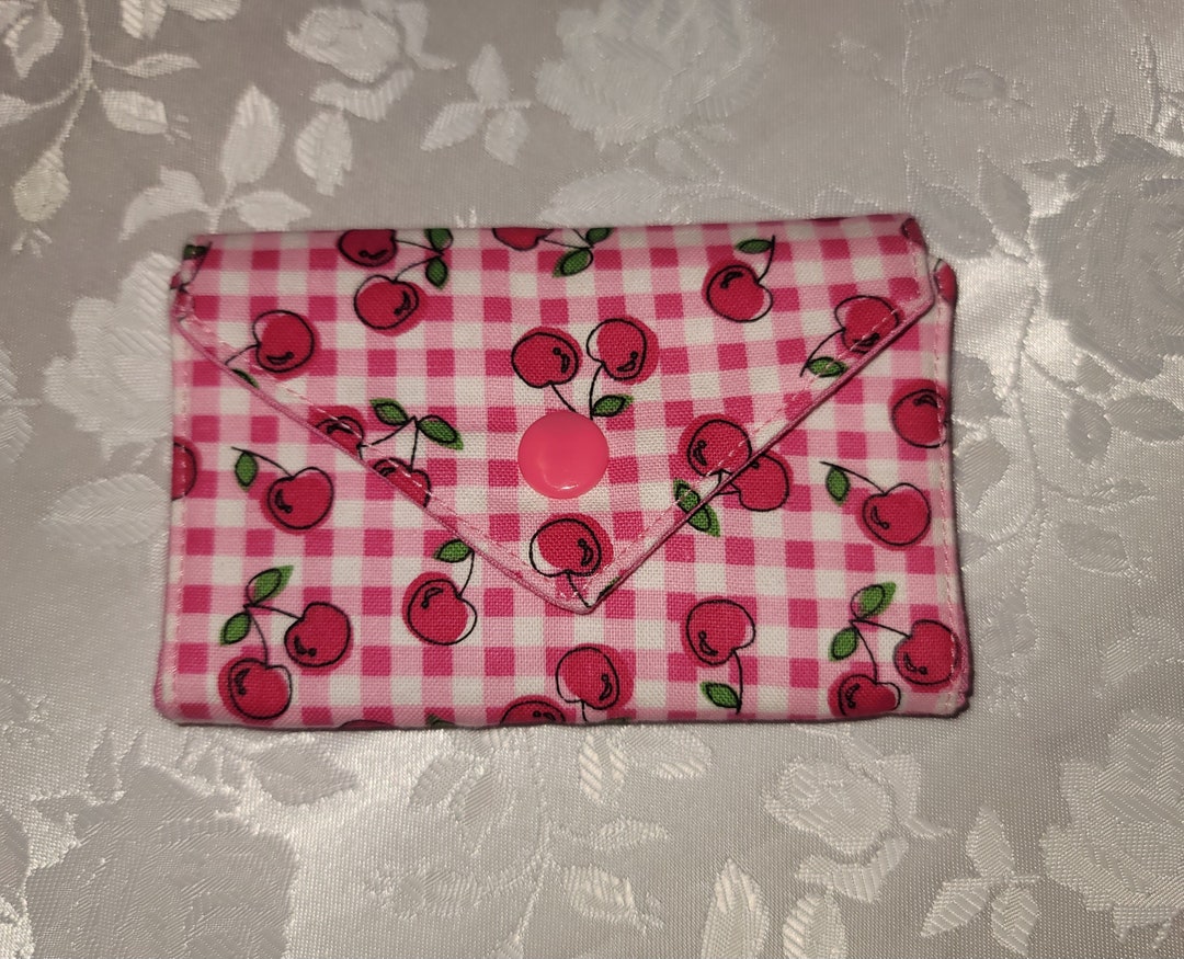 Pink Cherries Card Wallet - Etsy