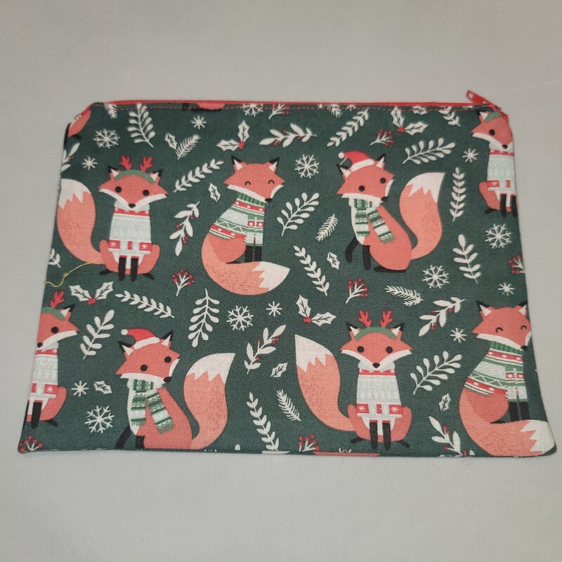Fox Zipper Pouch - Etsy