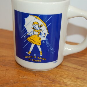 Collectible Morton Salt Mugs, Set of 4, Replicas of 1914, 1921, 1956 ...