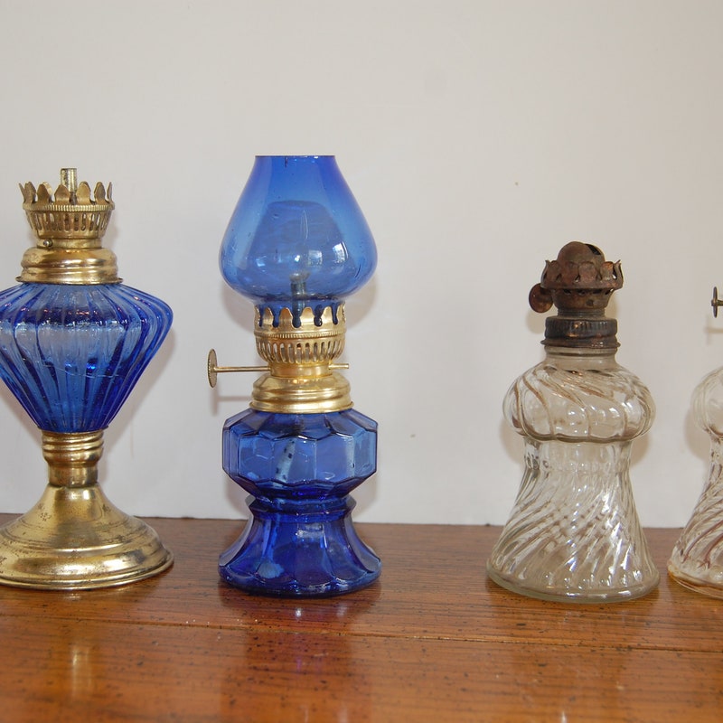 Cobalt Blue Glass Lamp - Etsy
