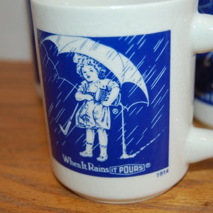 Collectible Morton Salt Mugs, Set of 4, Replicas of 1914, 1921, 1956 ...