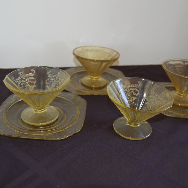 Madrid Pattern Amber Depression Federal Glass - Etsy