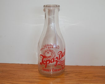 Retro Milk Bottle | Etsy