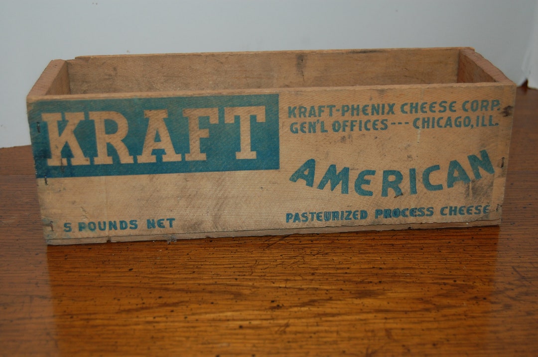 Vintage Kraft Cheese Box, Wood Box, 5 Pound Box, American Cheese, Kraft ...