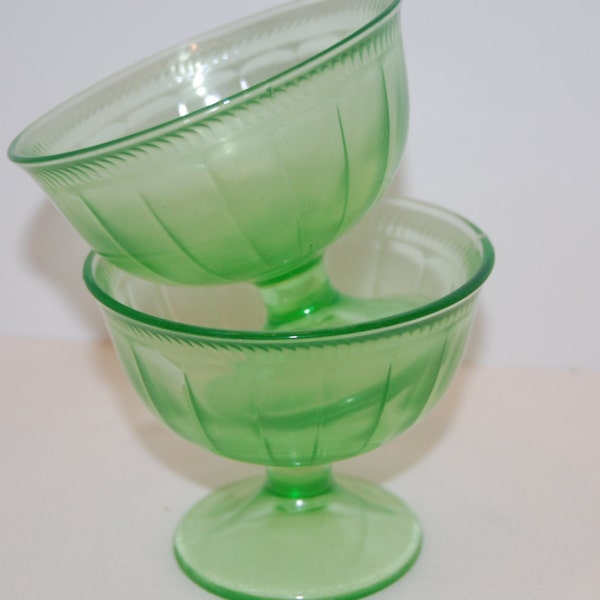 Depression Glass Sherbet Dessert Bowls - Etsy