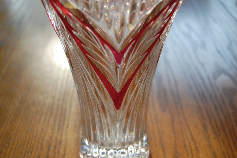 Vintage Lead Crystal Flower Vase Hand Painted Vase Glass - Etsy