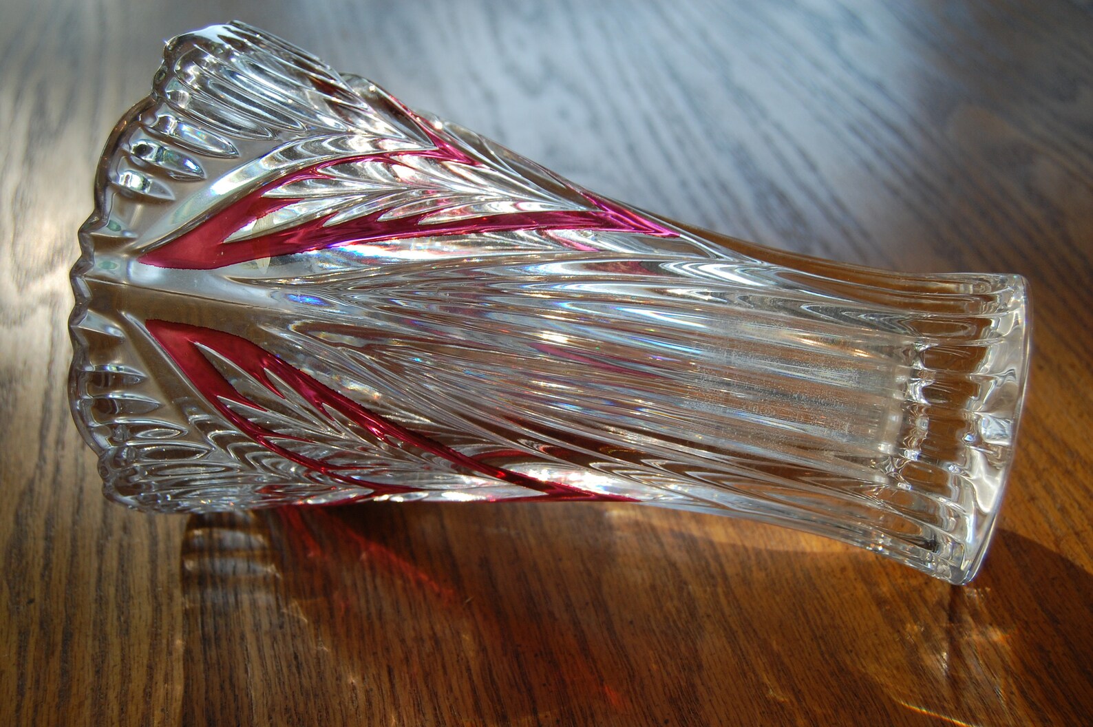 Vintage Lead Crystal Flower Vase Hand Painted Vase Glass - Etsy