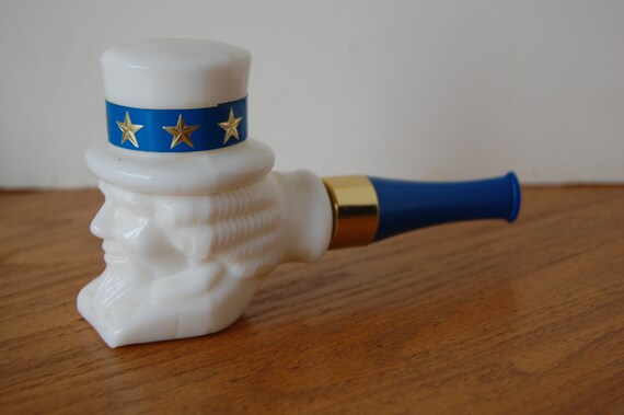 Vintage Avon Uncle Sam Pipe Decanter 1975-76 White Milk - Etsy