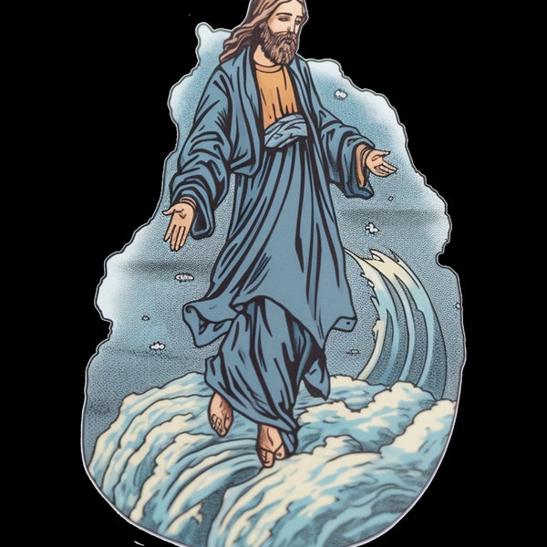 Jesus Walking on Water Png - Etsy