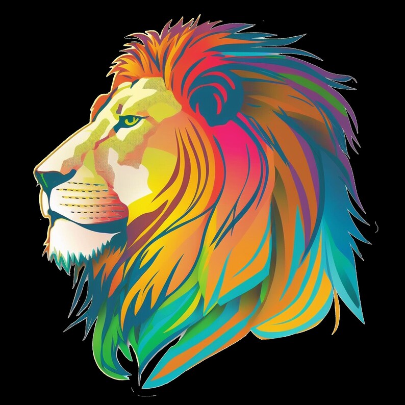 Lion SVG Png Lion SVG Cricut Color SVG and Png Lion Head - Etsy