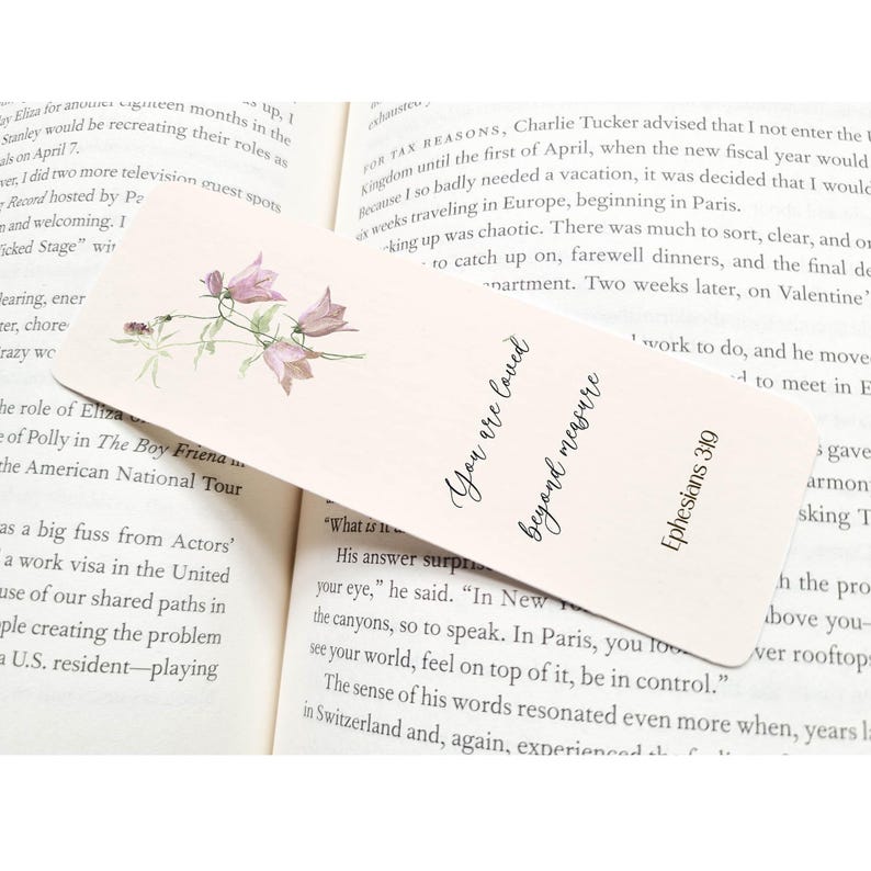 Christian Botanical Bookmarks Printable, Bible Verse Set of Four ...