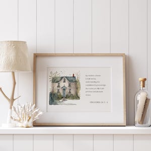 Proverbs 24 3 4 by Wisdom a House is Built Rustic Horizontal Bible ...