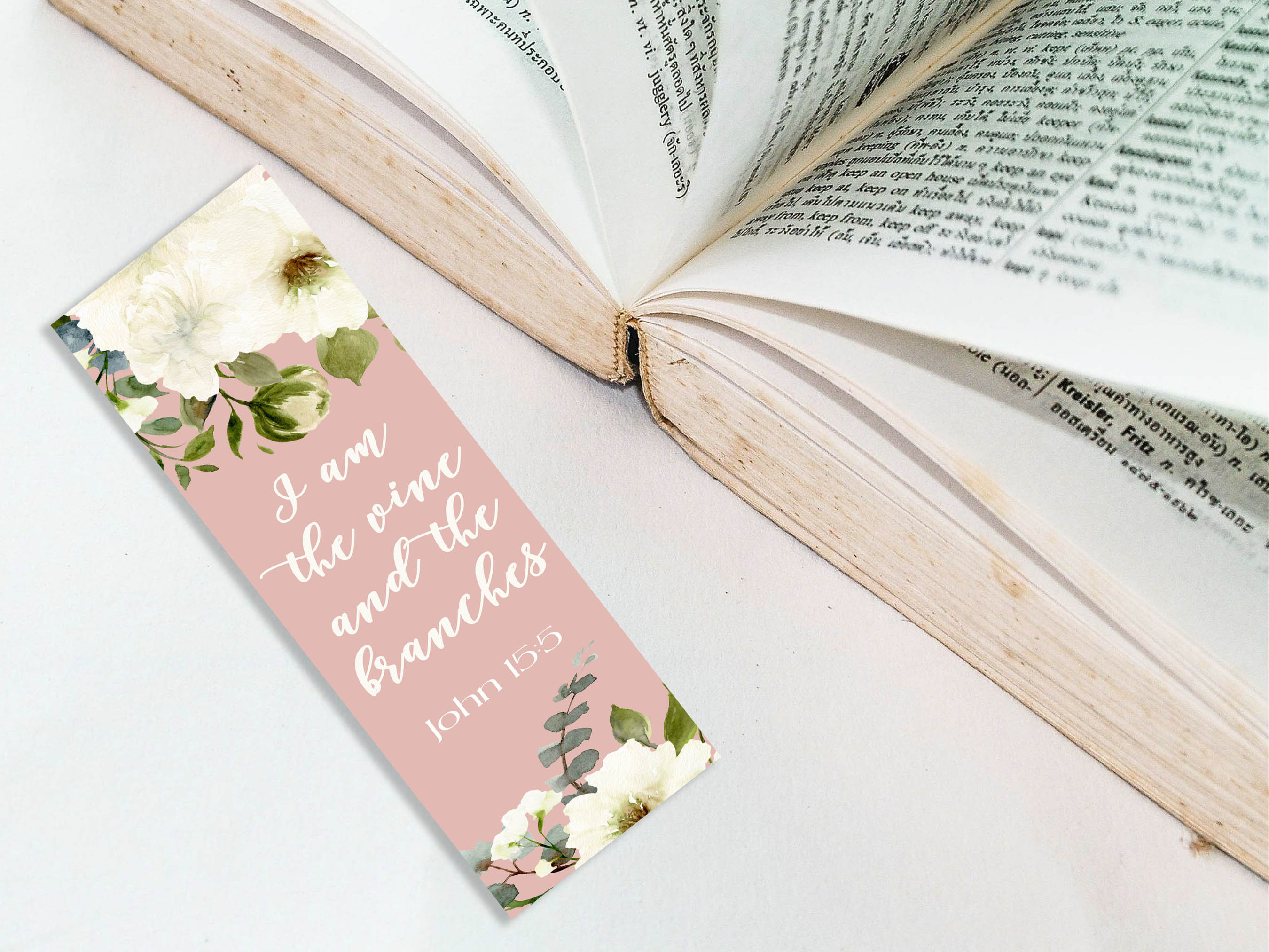 Floral Scripture Bookmarks: Religious Quote Prints (digital Download ...