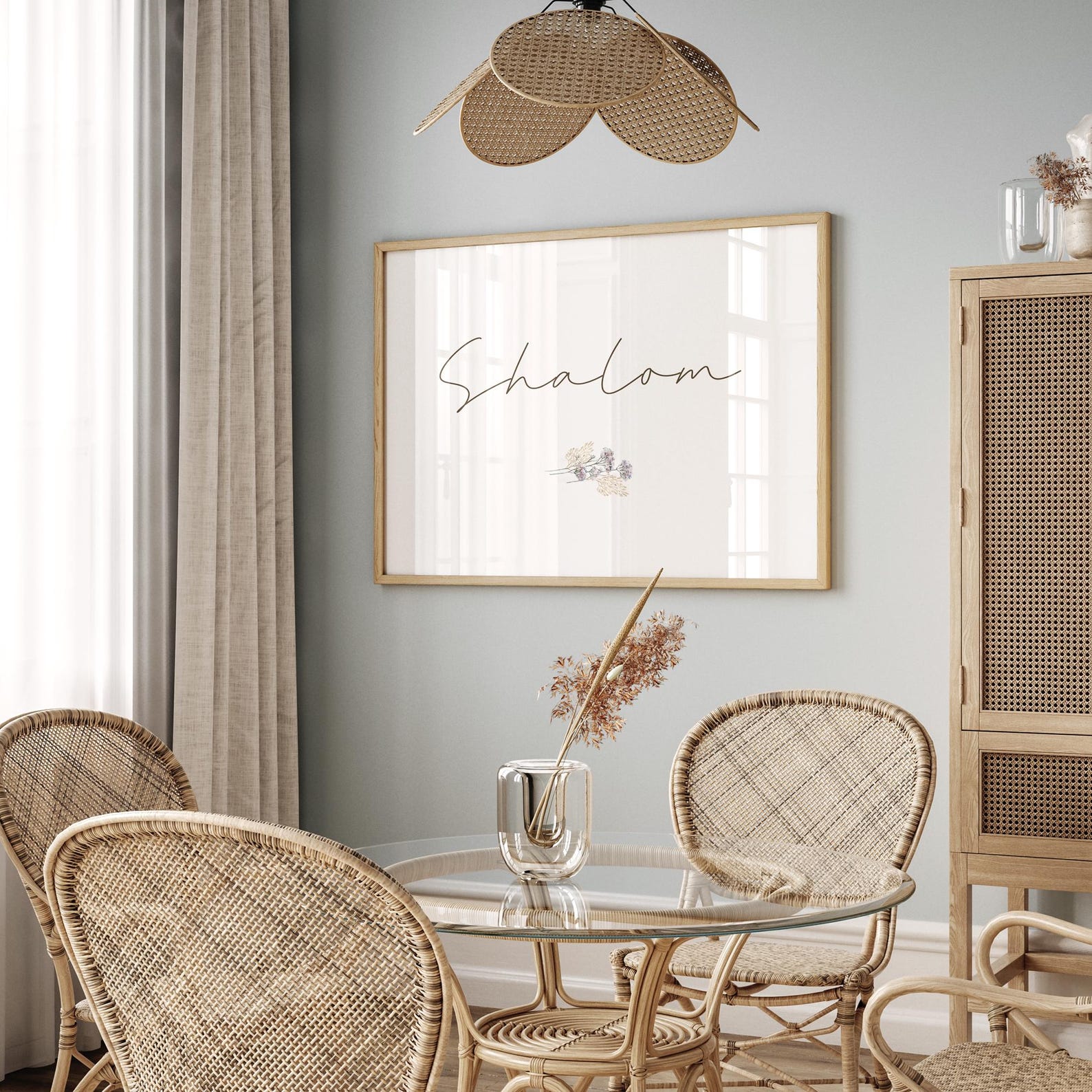 Shalom Minimalist Wall Art: Religious Home Decor (digital Download) - Etsy