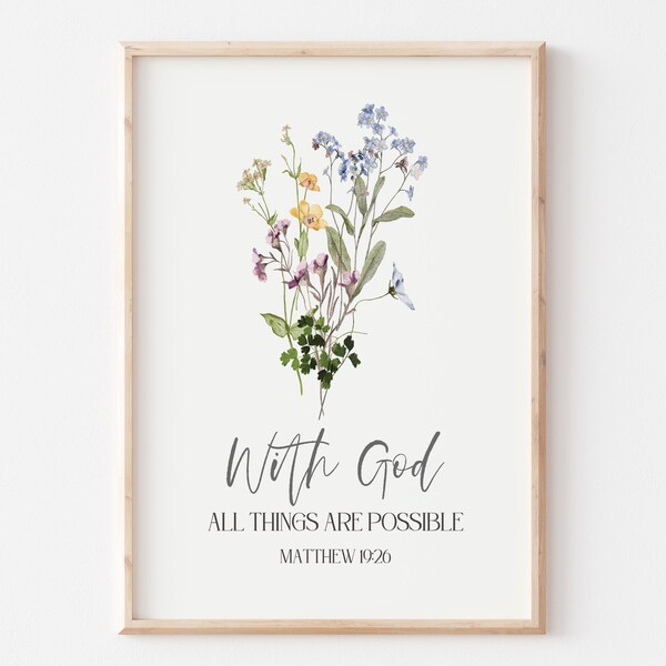 Matthew 19 26 - Etsy