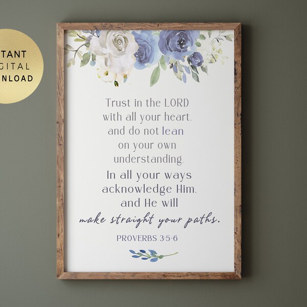 Proverbs 3 5 6 - Etsy