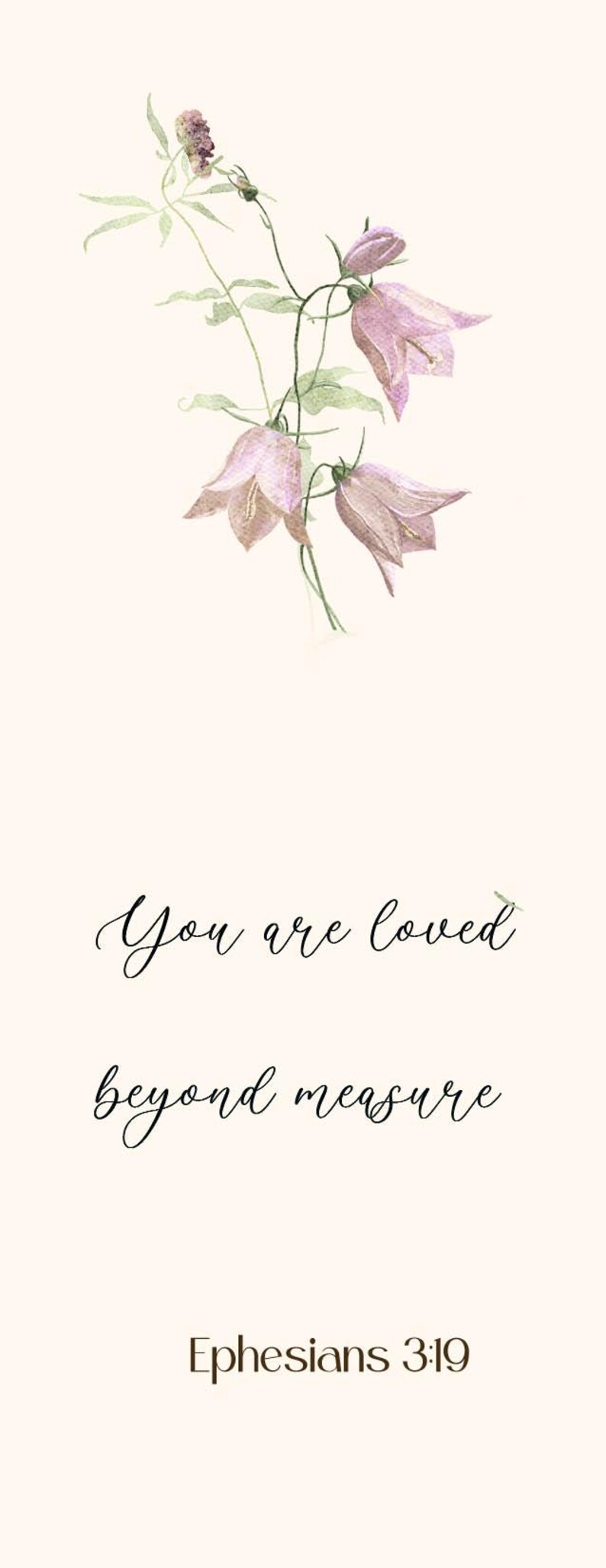 Christian Botanical Bookmarks Printable, Bible Verse Set of Four ...