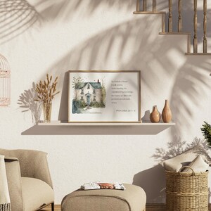 Proverbs 24 3 4 by Wisdom a House is Built Rustic Horizontal Bible ...