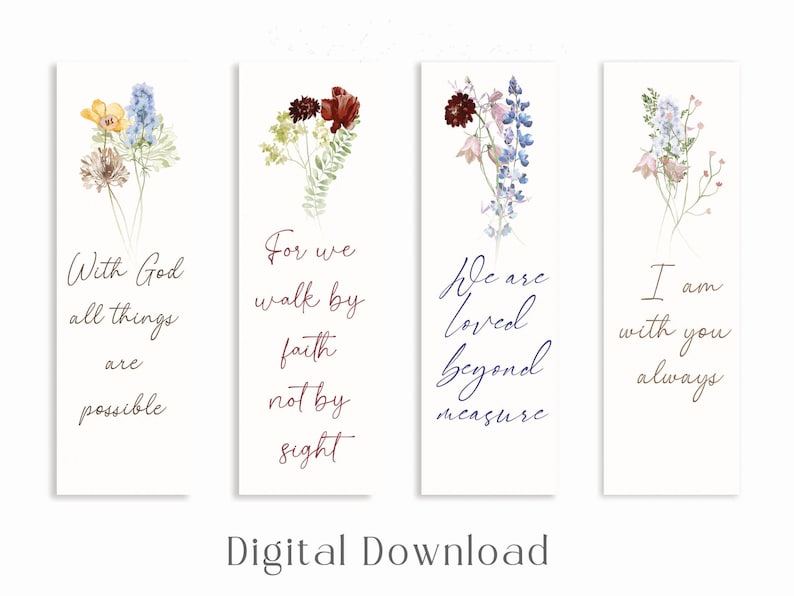 Printable Christian Bookmark Digital Gift for Men Women Boss Grandma ...