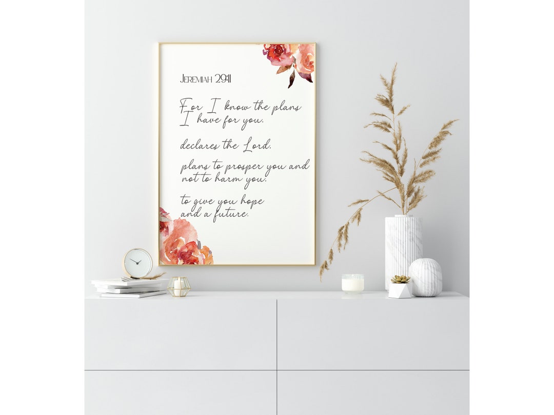 Jeremiah 29:11, I Have Plans for You, Pintable Christian Wall Art ...
