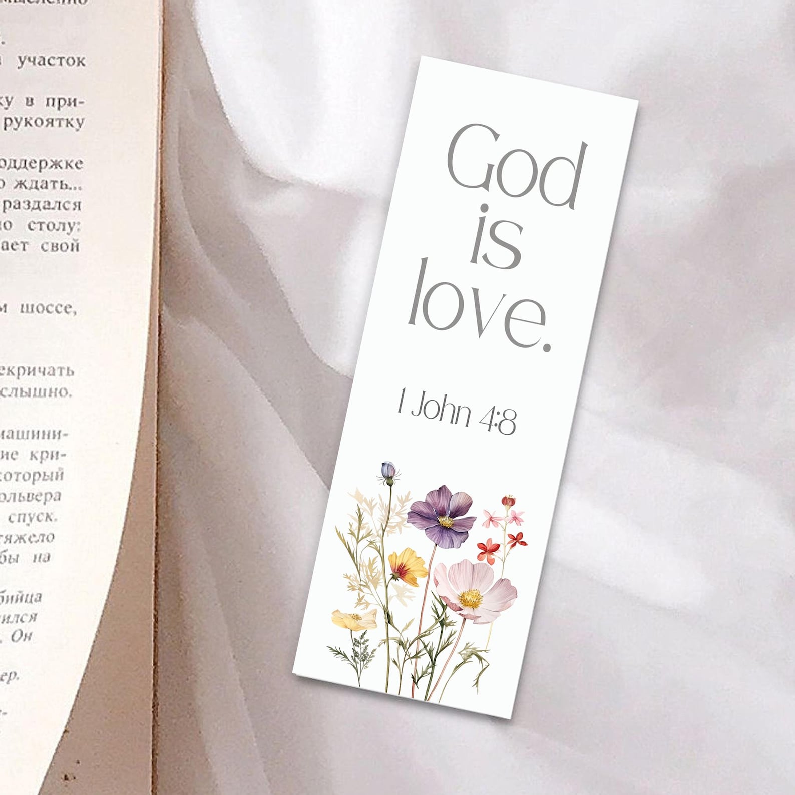 Floral Scripture Bookmarks: Watercolor Bible Verse Set (digital ...