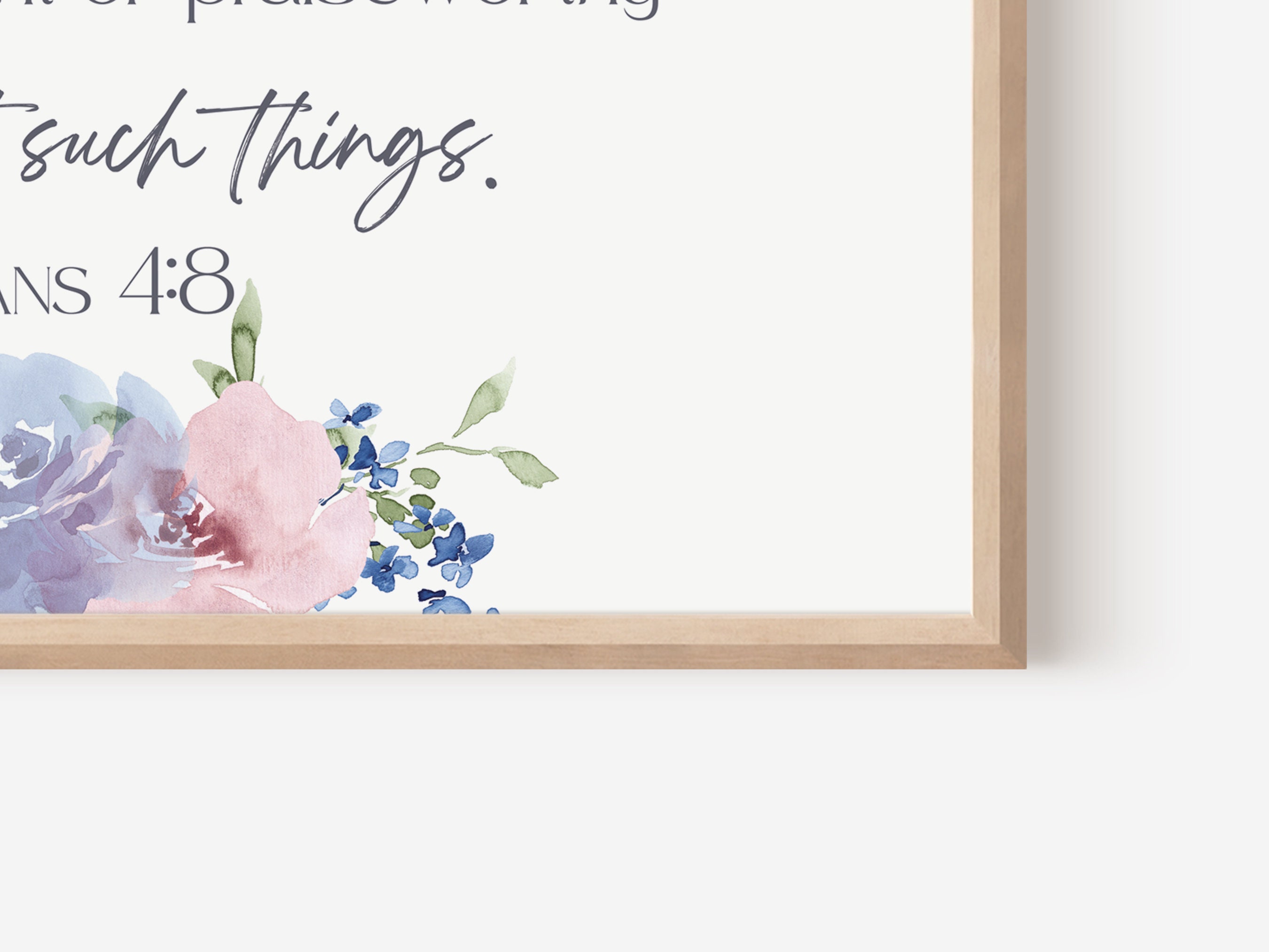 Philippians 4:8, Printable Scripture, Modern Bible Verse Watercolors ...