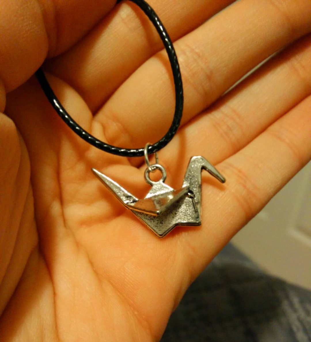 Raven's Necklace the 100 - Paper Crane Pendant - Etsy